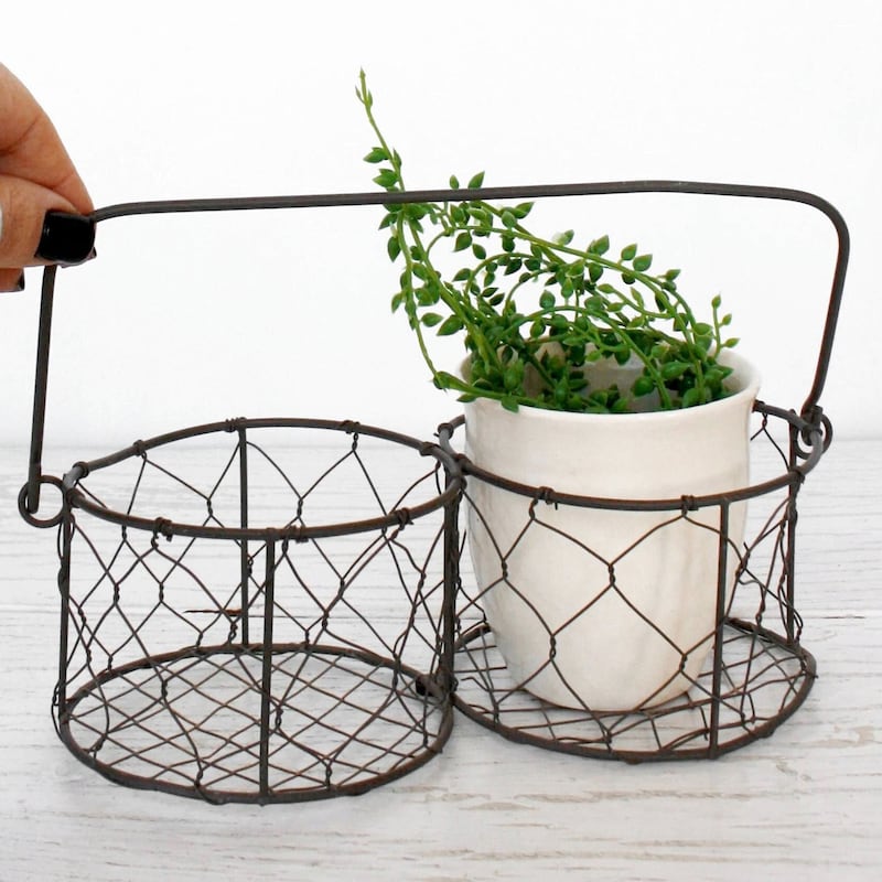 Wire Basket Planter - Etsy