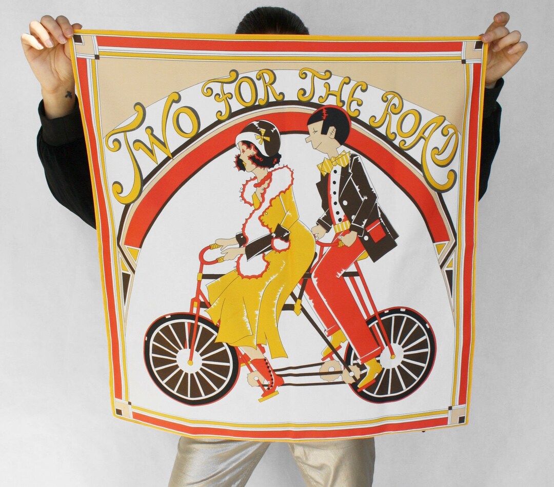 Retro Mod Scarf Women's Neck Scarf Tandem Bicycle Vintage Cute ...