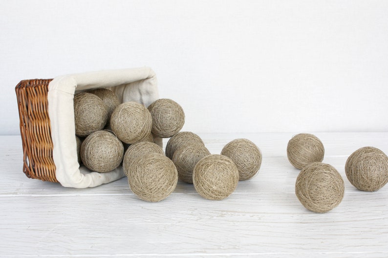 Pure Linen Thread Ball Vintage Handspun Natural Flax Yarn for | Etsy
