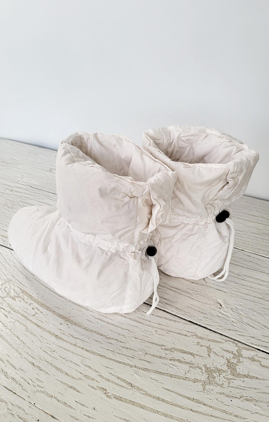 Duck Down Puffer Indoor Slippers Winter Warm Booties Vintage Puffer ...