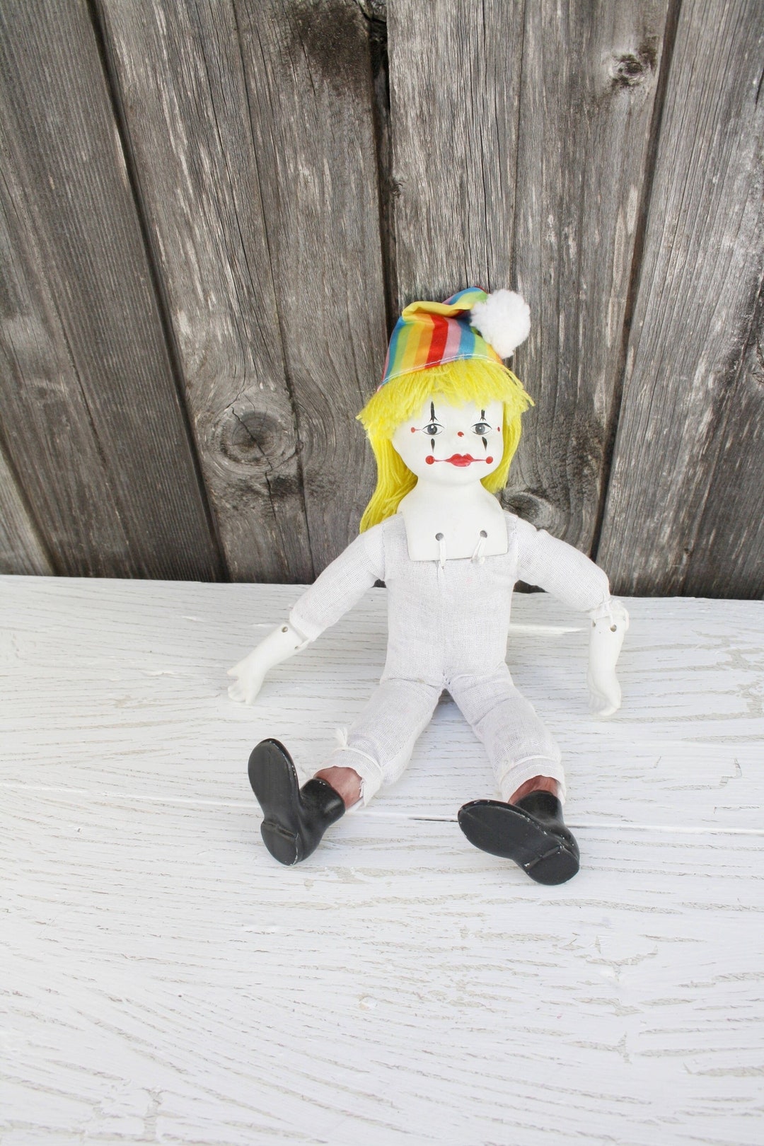 Porcelain Doll Clown Blank Body Vintage Toy Circus Clown Doll for Diy ...