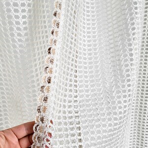 Vintage Country Cottage Net Curtains Set of 2 Rustic Sheer Mesh Window ...
