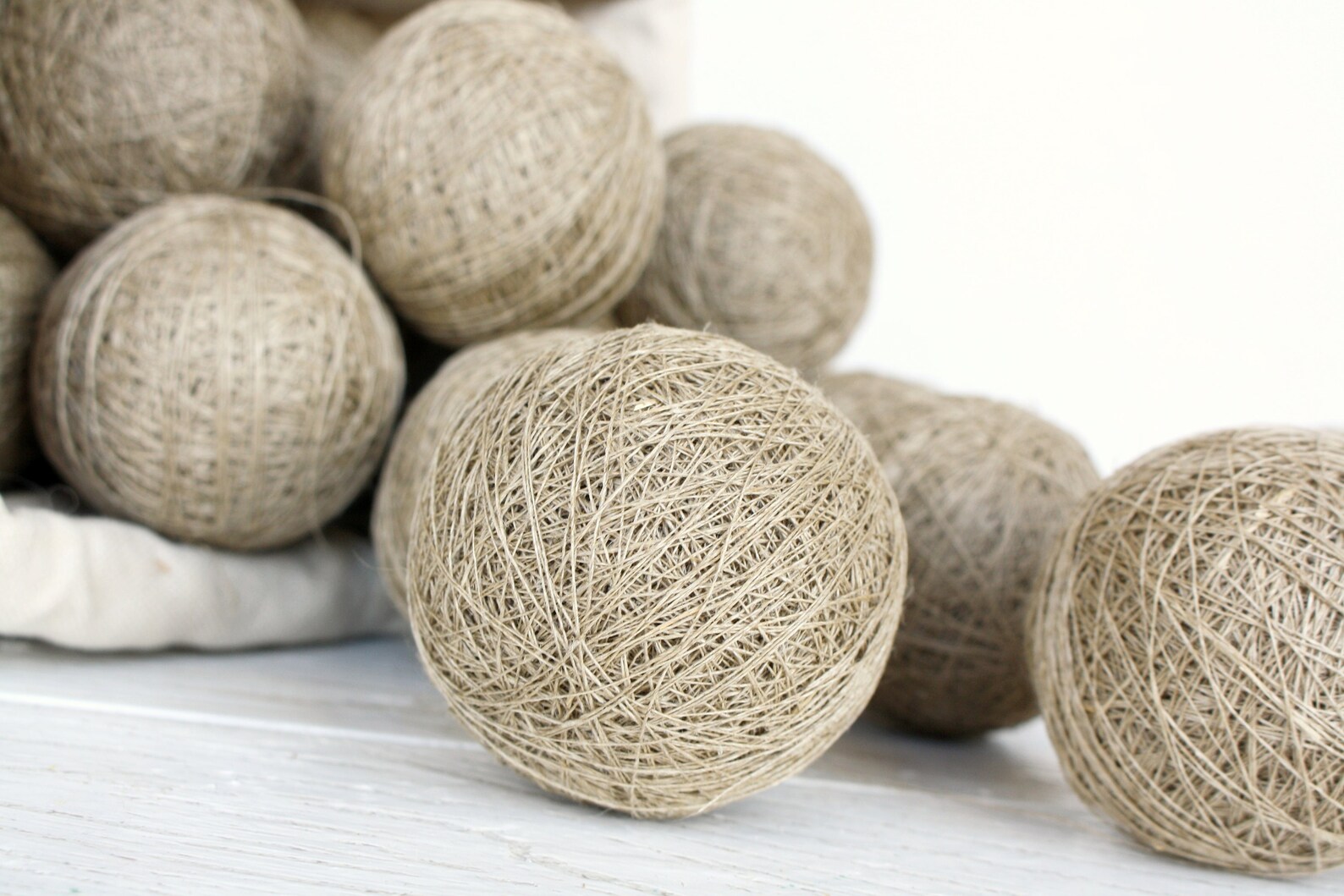 Pure Linen Thread Ball Vintage Handspun Natural Flax Yarn for - Etsy