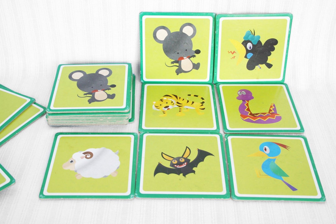 Animal Memory Matching Game Learning Educational Kid's Table Game ...