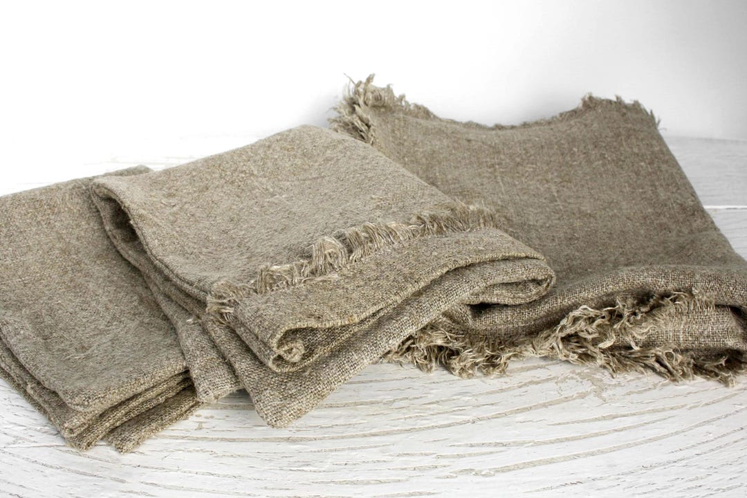 Vintage Old Linen Grain Sack Natural Flax Burlap Hessian Style Seed ...