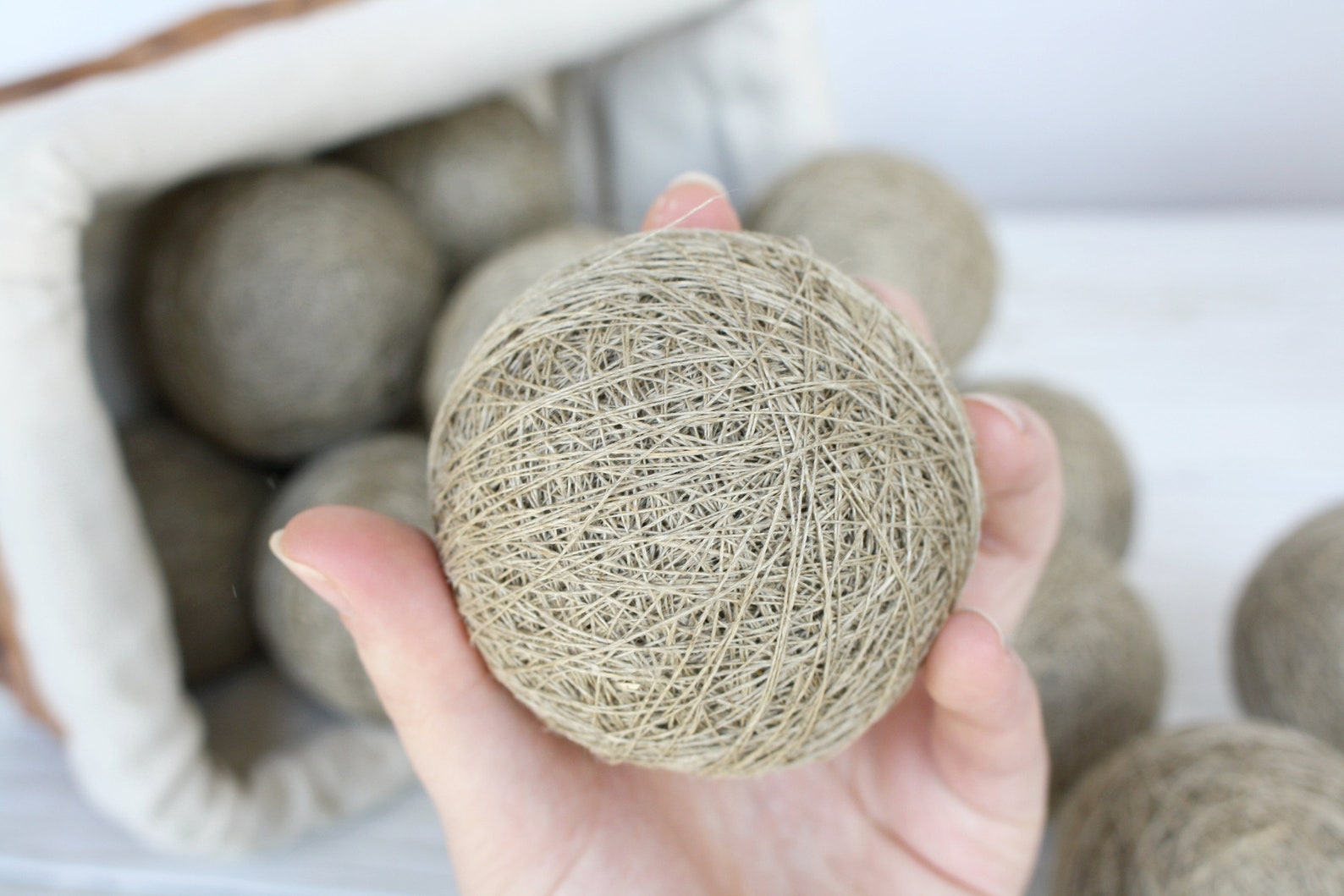 Pure Linen Thread Ball Vintage Handspun Natural Flax Yarn for | Etsy