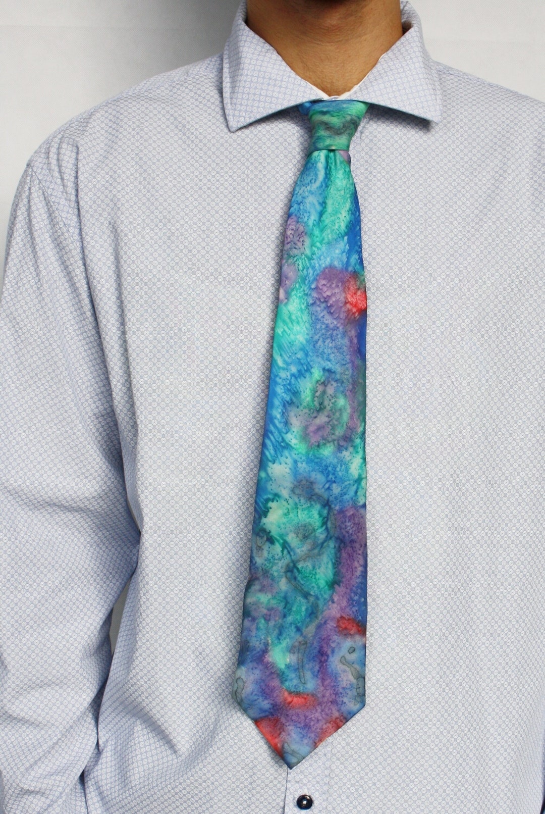 Vintage Bright Cool Men's Tie Formal Suit Green Yellow Unique Dress ...