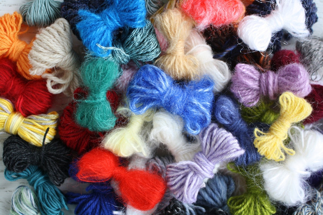 Mixed Scrap Yarn Leftover Yarn Ends - Cotton Wool Acrylic for ...