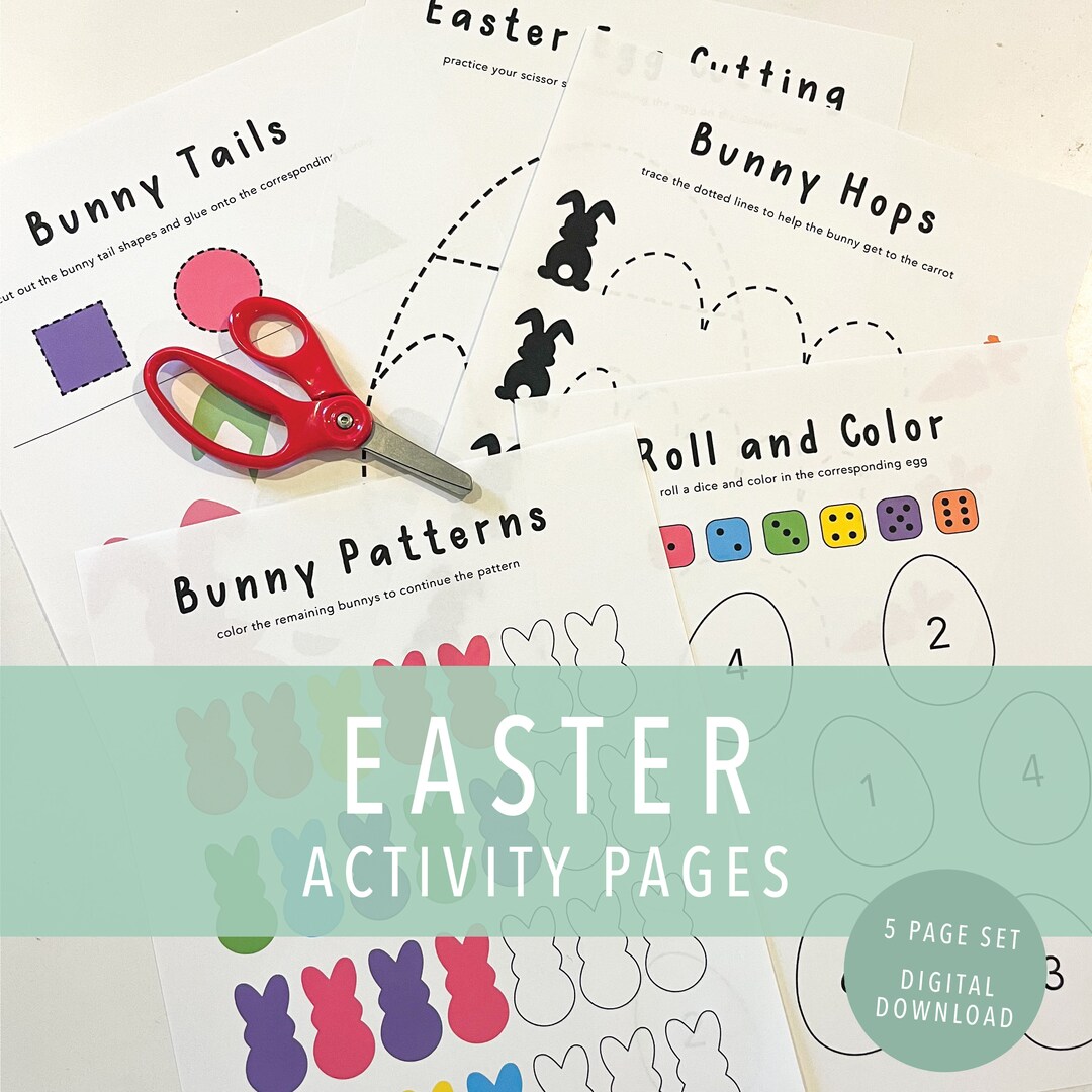 Easter Activity Journal Pages, Toddler Pages, Easter Activity Printable ...