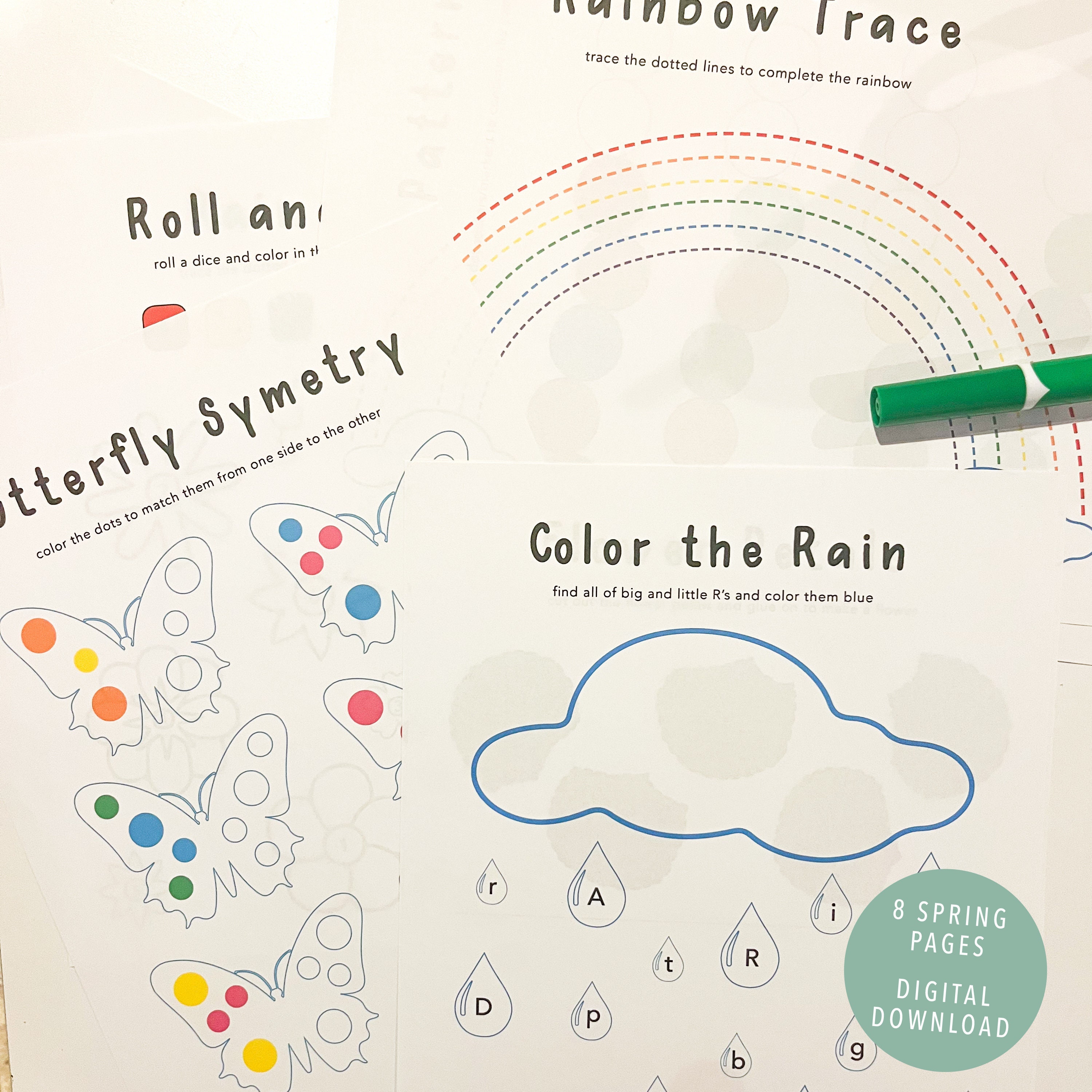 Spring Activity Journal Pages, Toddler Pages, Spring Activity Printable ...