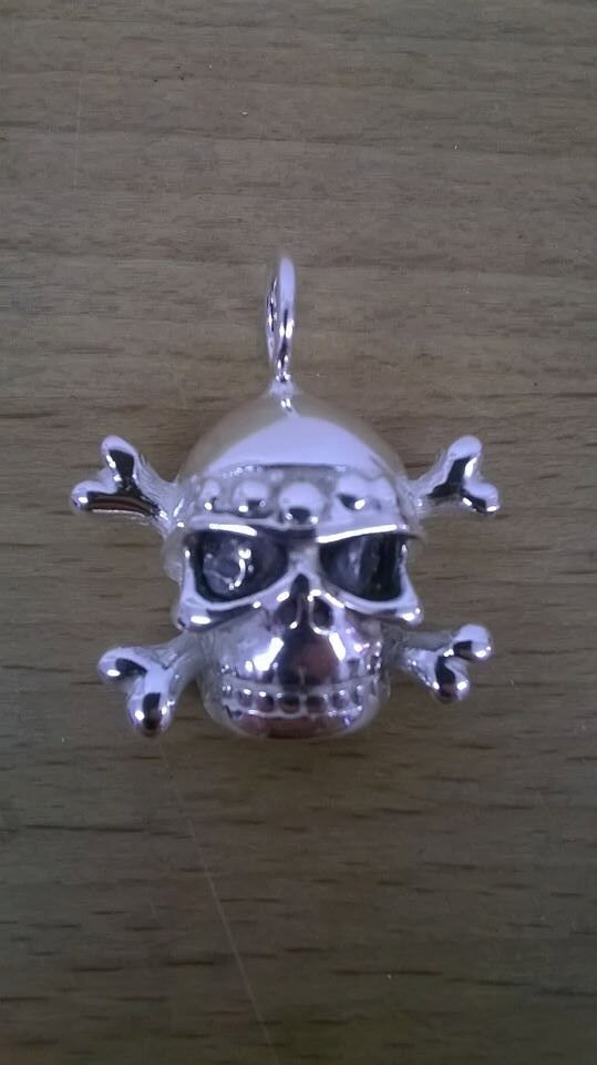 Silver Unique Handmade 925 Silver Cast Skull & Cross Bones - Etsy