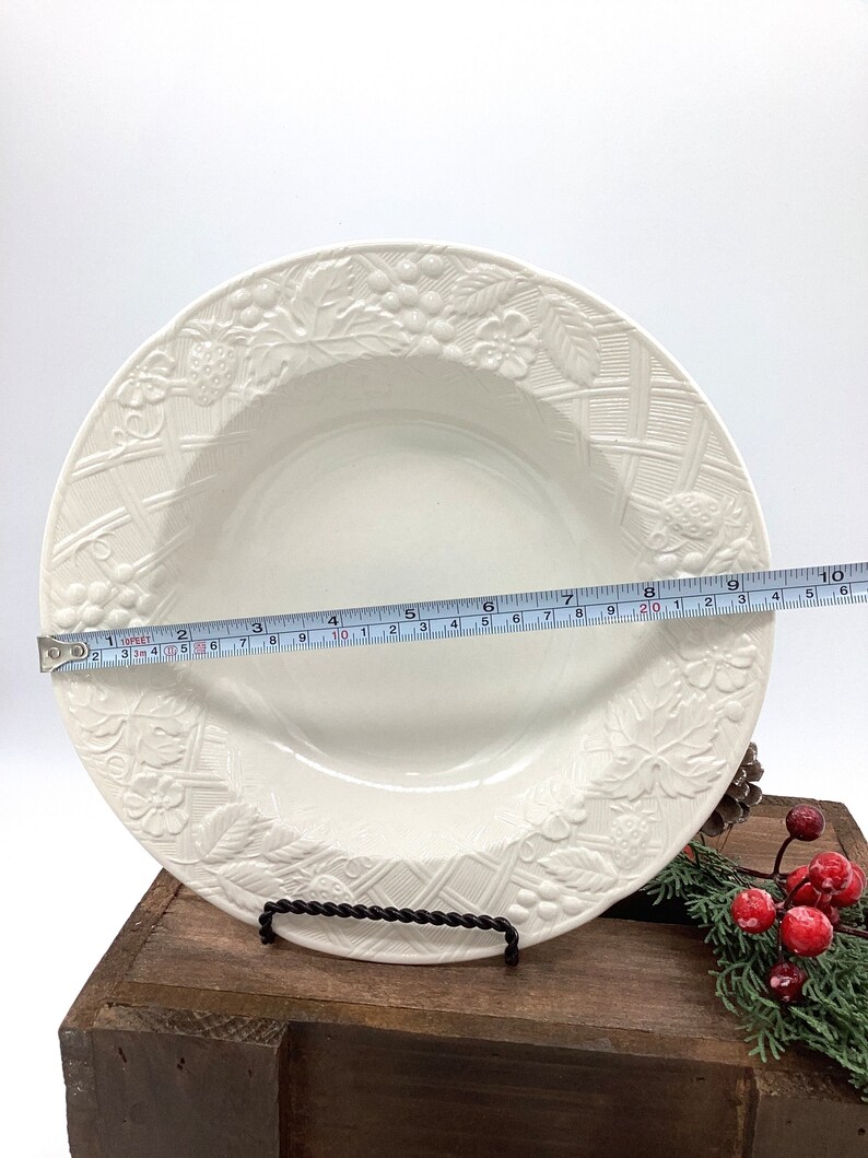 Mikasa English Countryside Soup Bowls, Set of 4, Embroidered Fruit Rim ...