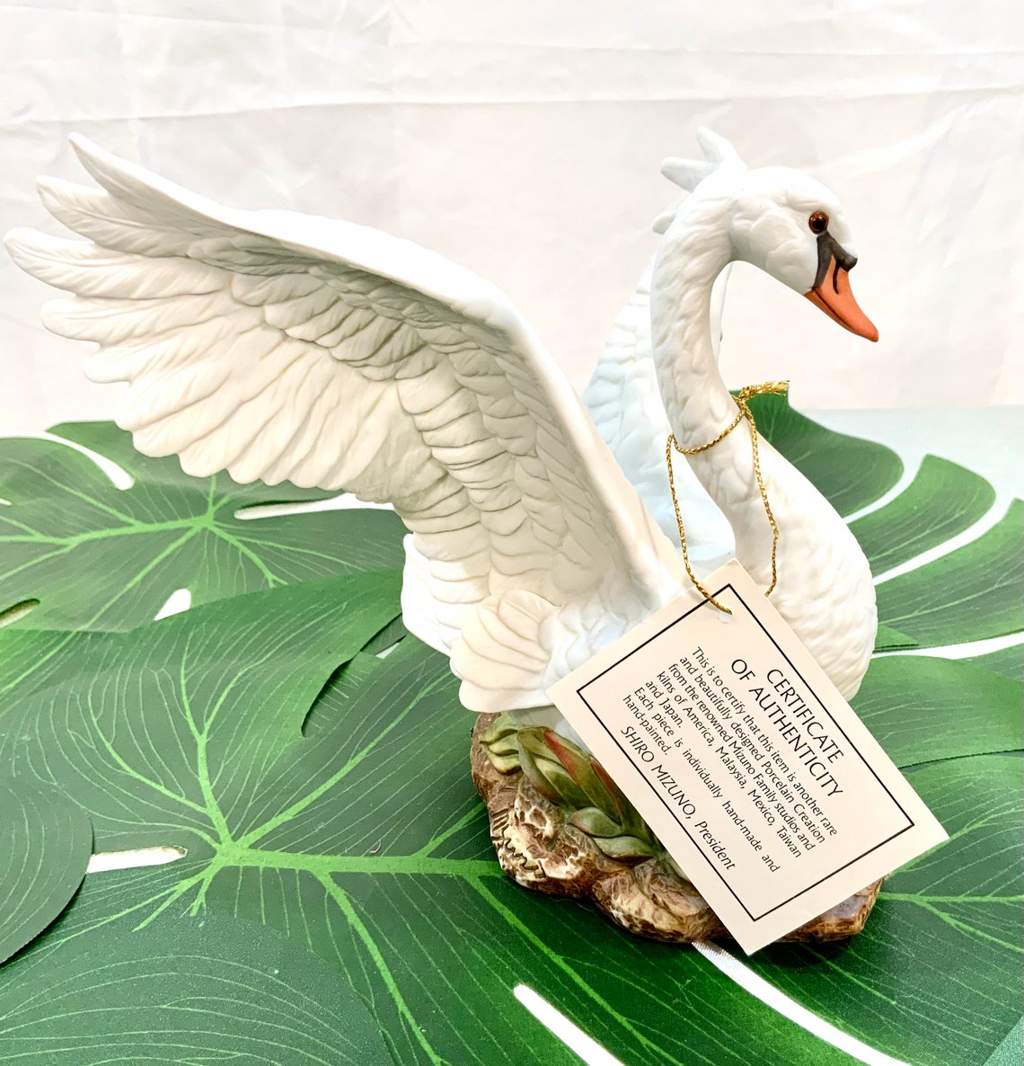 Homco Porcelain Swan Figurine, 1987 Masterpiece With COA (L5-6) - Etsy