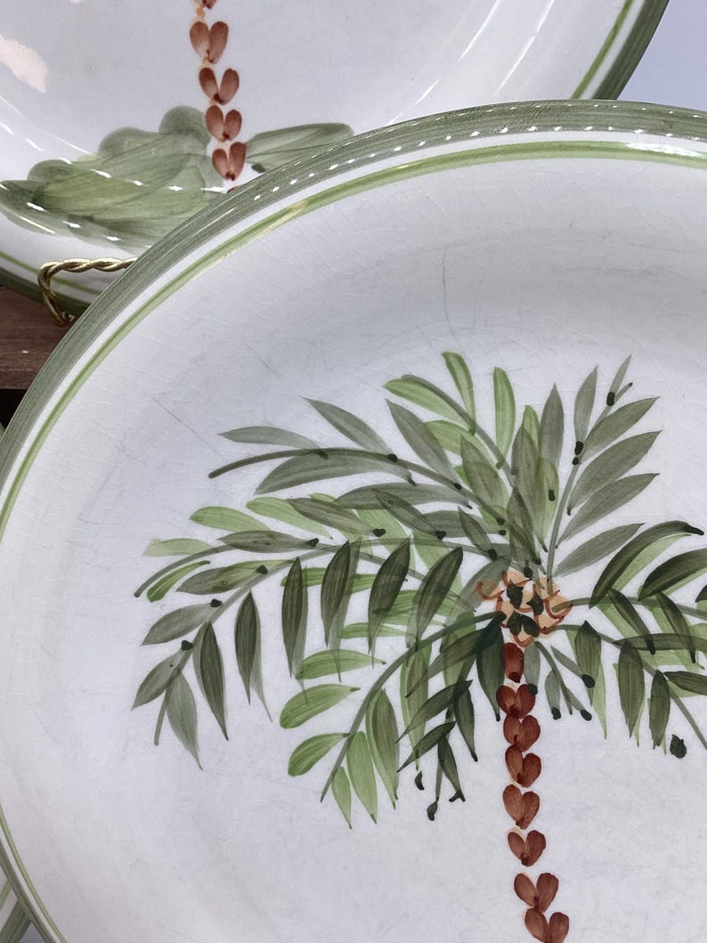 Gibson Palm Tree Dinner Plate, Tropical Summer Tableware (10.5") (B3-5 ...