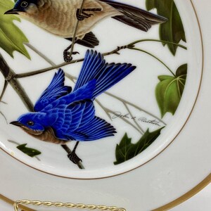 Decorative Plate Bird Plate Eastern Blue Bird Plate Wall Decor ...