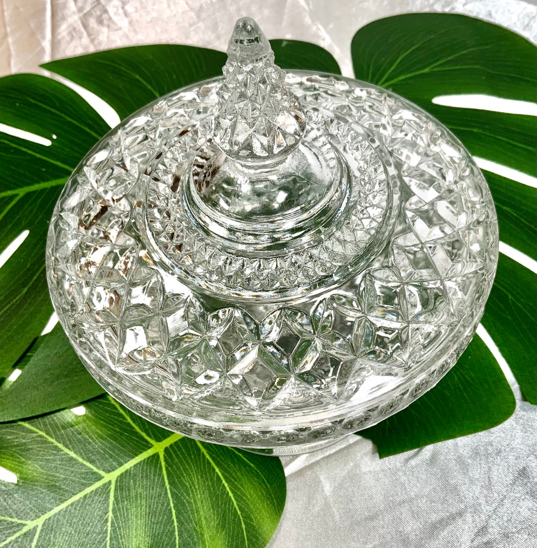 Vintage Glass Candy Dish, Table Centerpiece (7") (J4-9) - Etsy