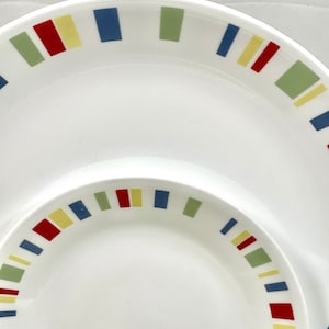 Vintage Corelle Dishes Memphis 2 Piece Set Dinner Plate Bread Plate ...