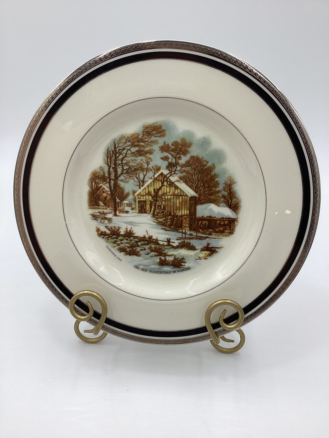 Beautiful Vintage Pickard China Nocturne Currier & Ives the Old ...