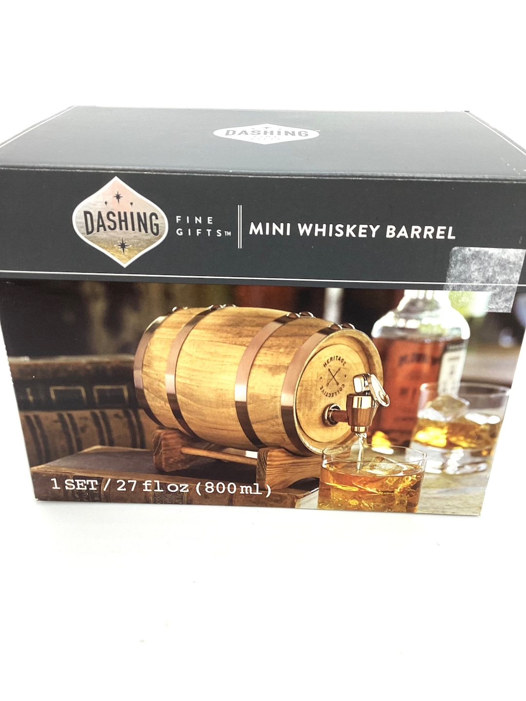 Dashing Fine Gifts Mini Whiskey Barrel 27 Fluid Oz/new in Box/father's ...
