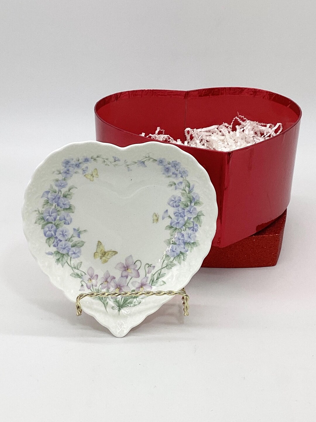 Vintage Heart Candy Dish Mother's Day Gift Thinking of You Friend Gift ...