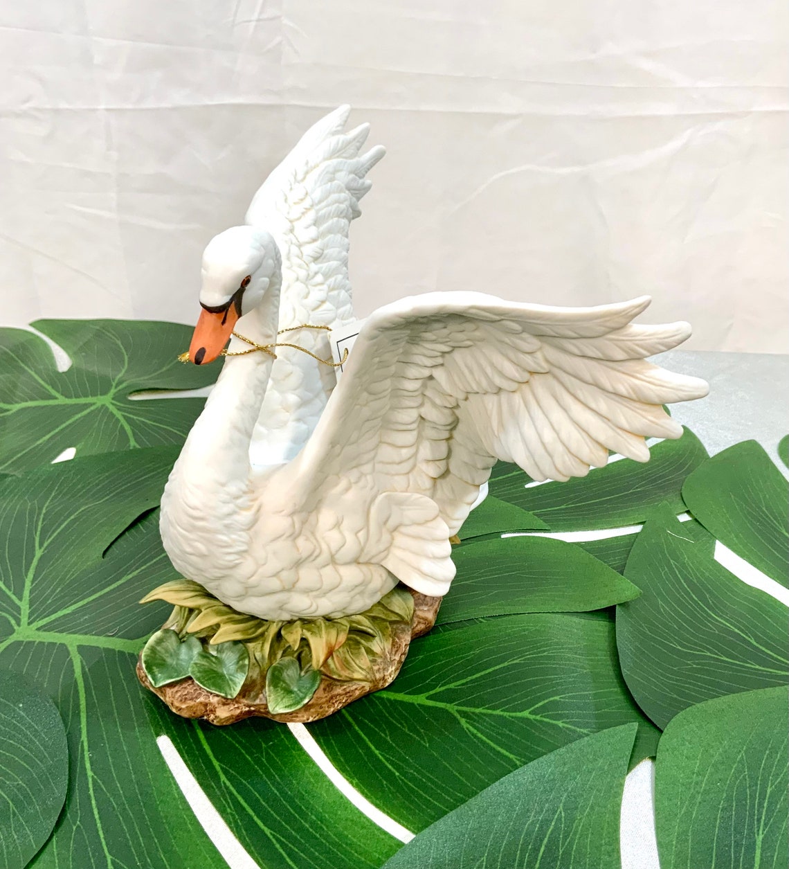 Made in Mexico Masterpiece Porcelain Swan by Homco 1987 W | Etsy