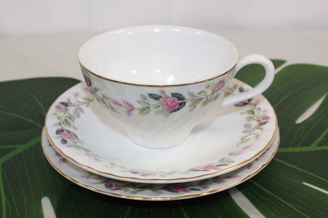Regency Rose Tea Cup Saucer and Dessert Plate by Creative China Dishes ...