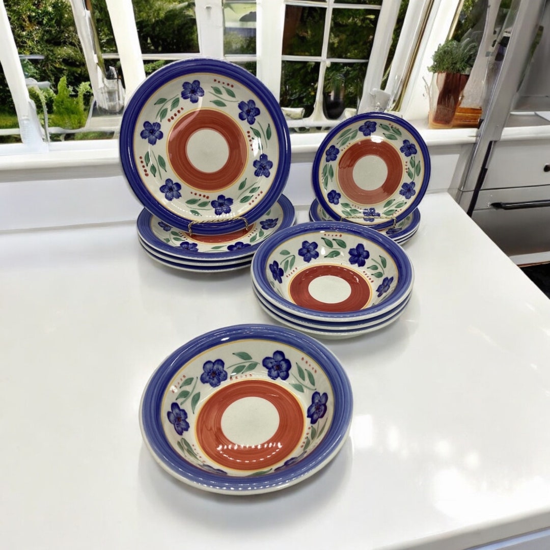 Vintage Gibson Everyday Floral Plate, Blue Trim (each Sold Separately ...