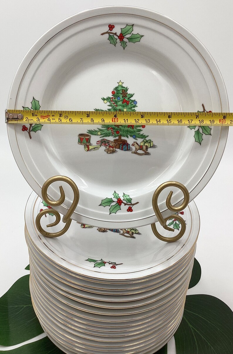 Tienshan Christmas Salad Plates, Set of 6, Holiday Tableware (T9-12) - Etsy