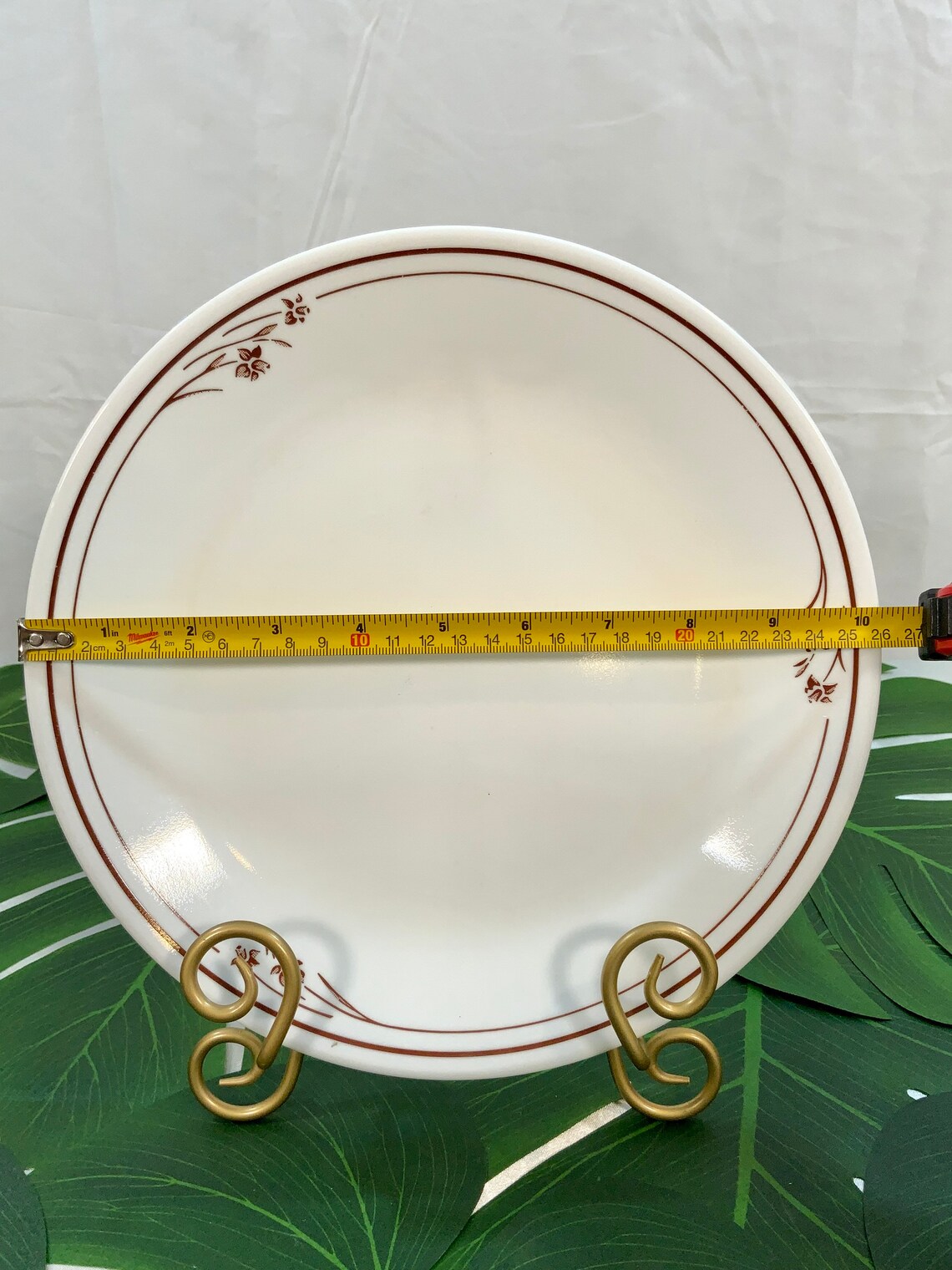 Vintage Corelle Dinner Plate: White Ceramic With Floral Rim (F5-8) - Etsy
