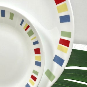 Vintage Corelle Dishes Memphis 2 Piece Set Dinner Plate Bread Plate ...