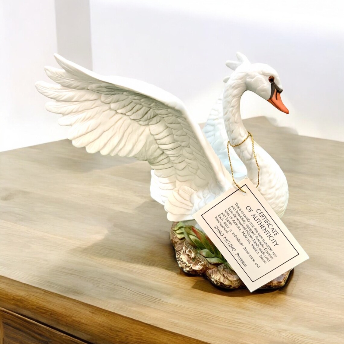 Homco Porcelain Swan Figurine, 1987 Masterpiece With COA (L5-6) - Etsy