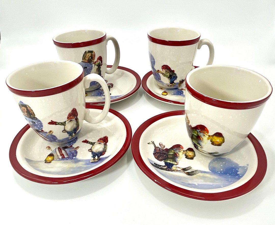 Williams Sonoma Christmas Mug and Plate Set, Holiday Snack Set (P7-) - Etsy