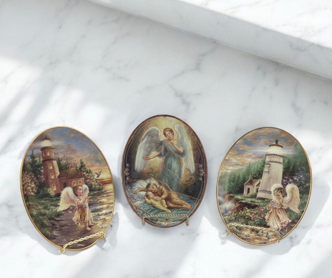 Angel Decorative Plate Baptism Gift for Child Godfather Gift First ...