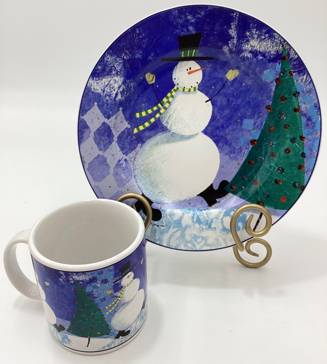 Sakura Snow Pals Oneida Stoneware Zulauf Design Snowman. 2pc - Etsy