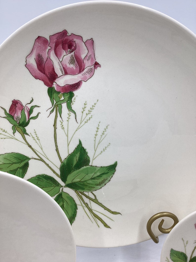 Tea Rose Edwin Knowles China, 7-piece Floral Place Setting (R8-10) - Etsy