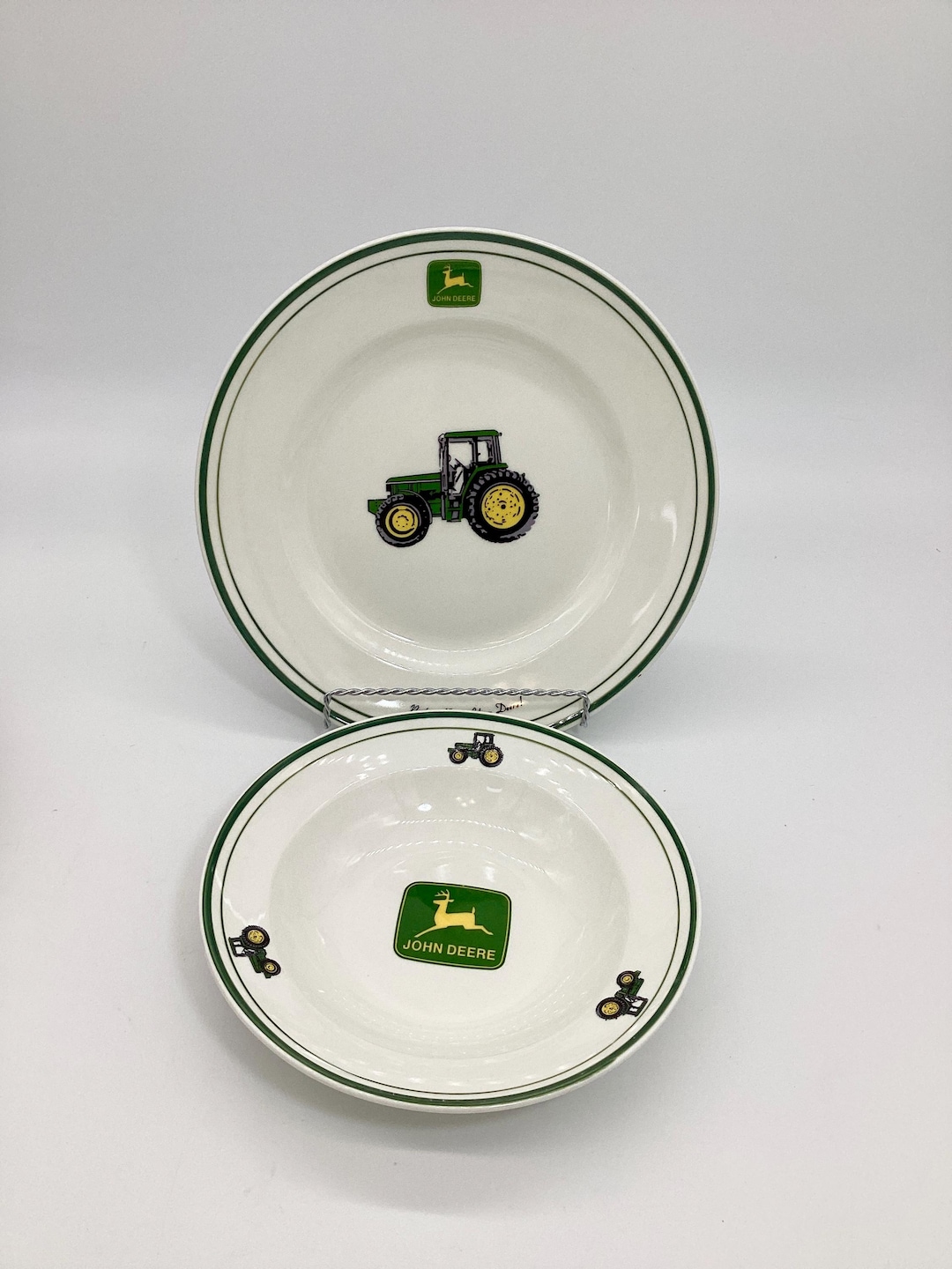 Tractor Plate Set Tractor Gift Set Tractor Soup Bowl & Dinner Plate ...