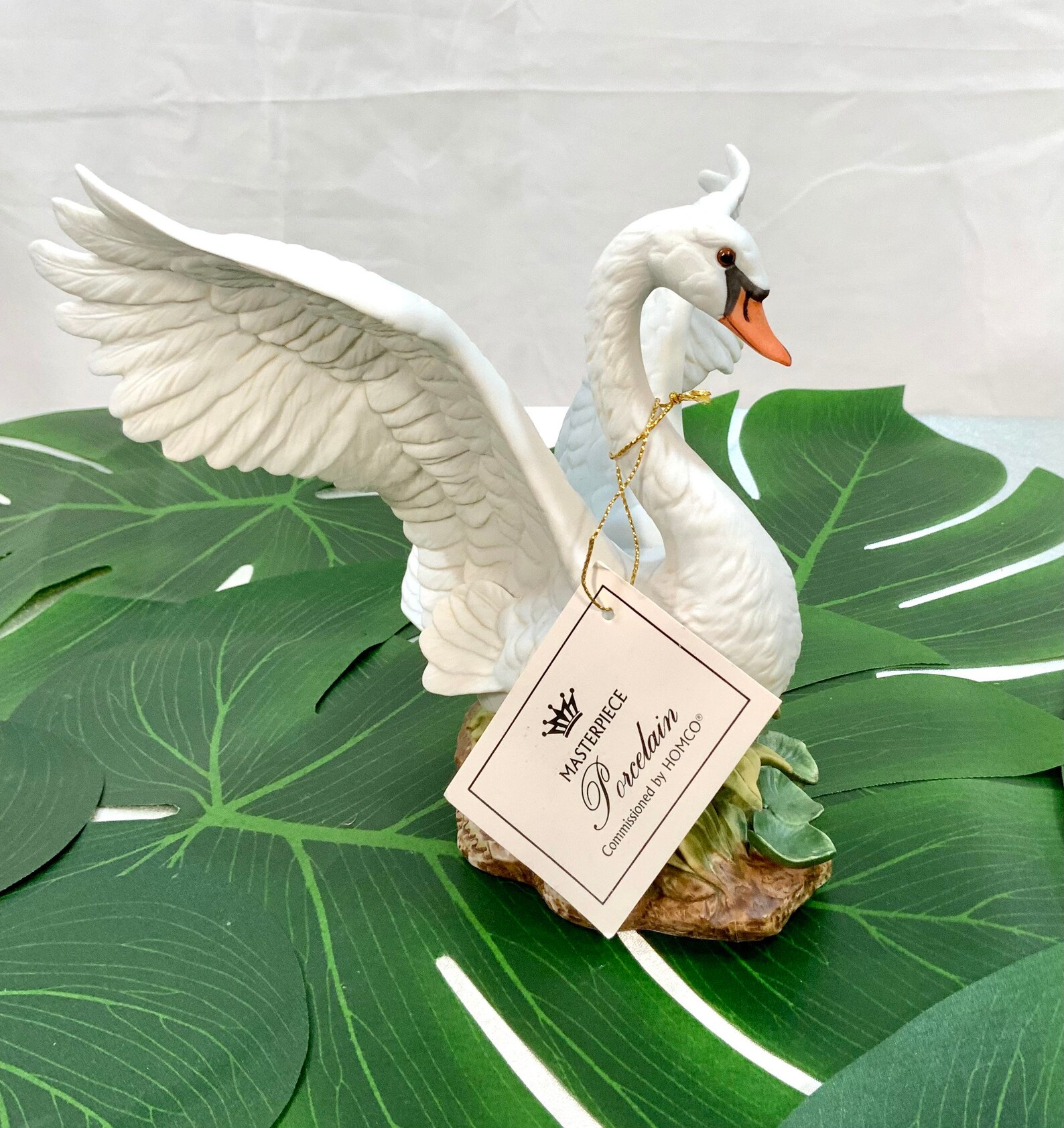 Made in Mexico Masterpiece Porcelain Swan by Homco 1987 W | Etsy