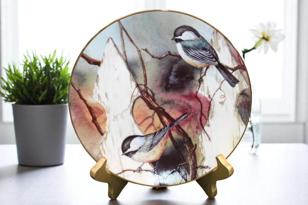 Pickets and Vines Decorative Plate Bird Lover Gift Cabin Decor Home ...