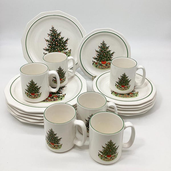 Ceramic Christmas Dinner Dishes - Etsy