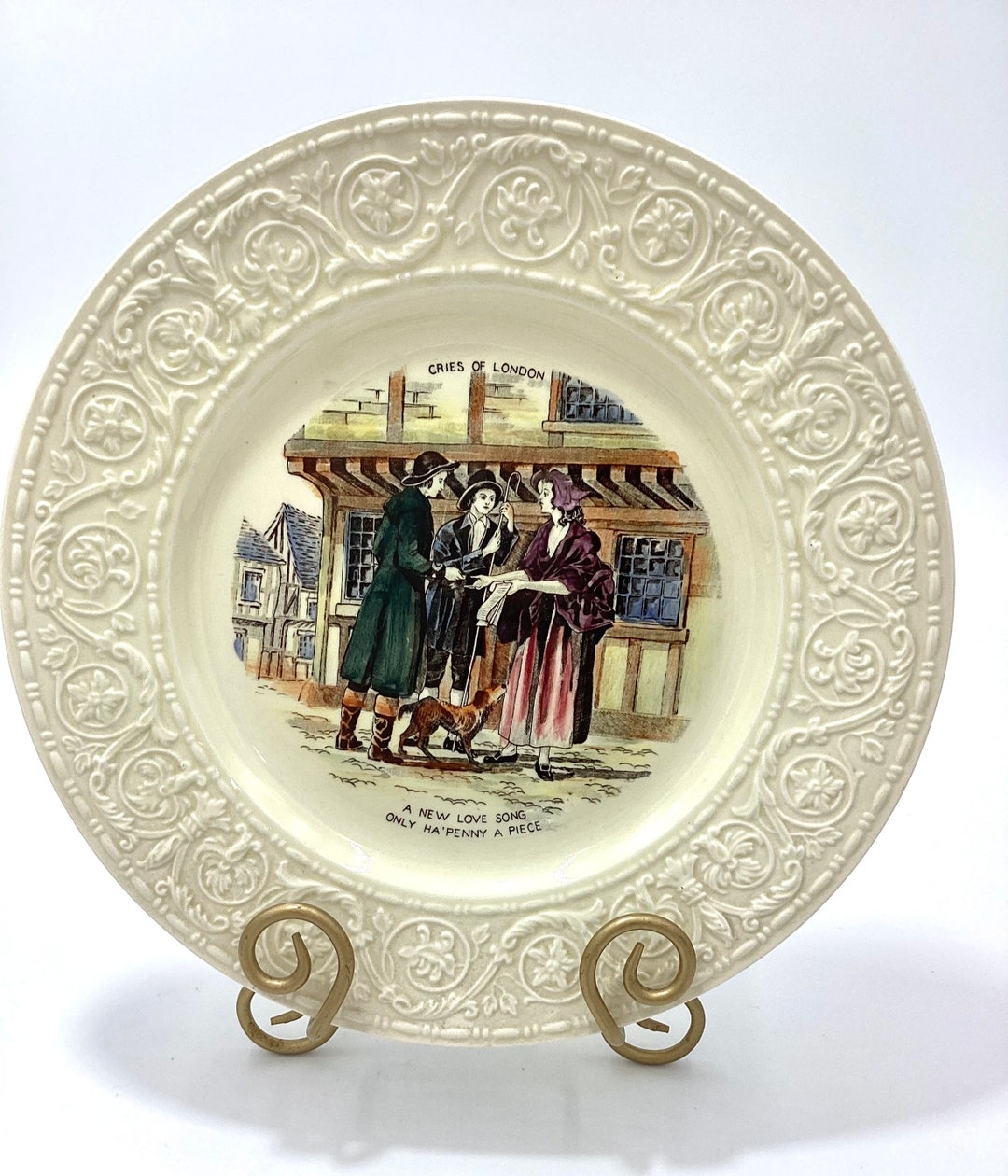 Vintage Crown Devon Decorative Plate: Cries of London Scene, England ...