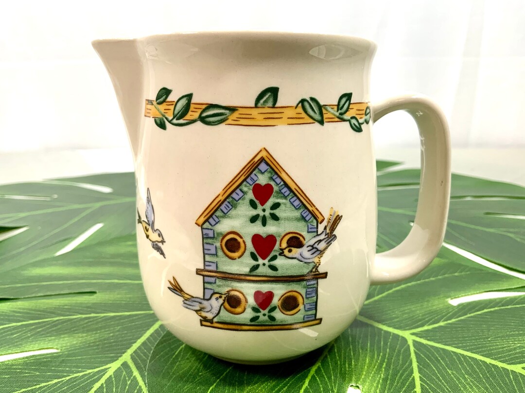 Thompson Pottery China Creamer Birds and Bird House Pattern (X3-10) - Etsy