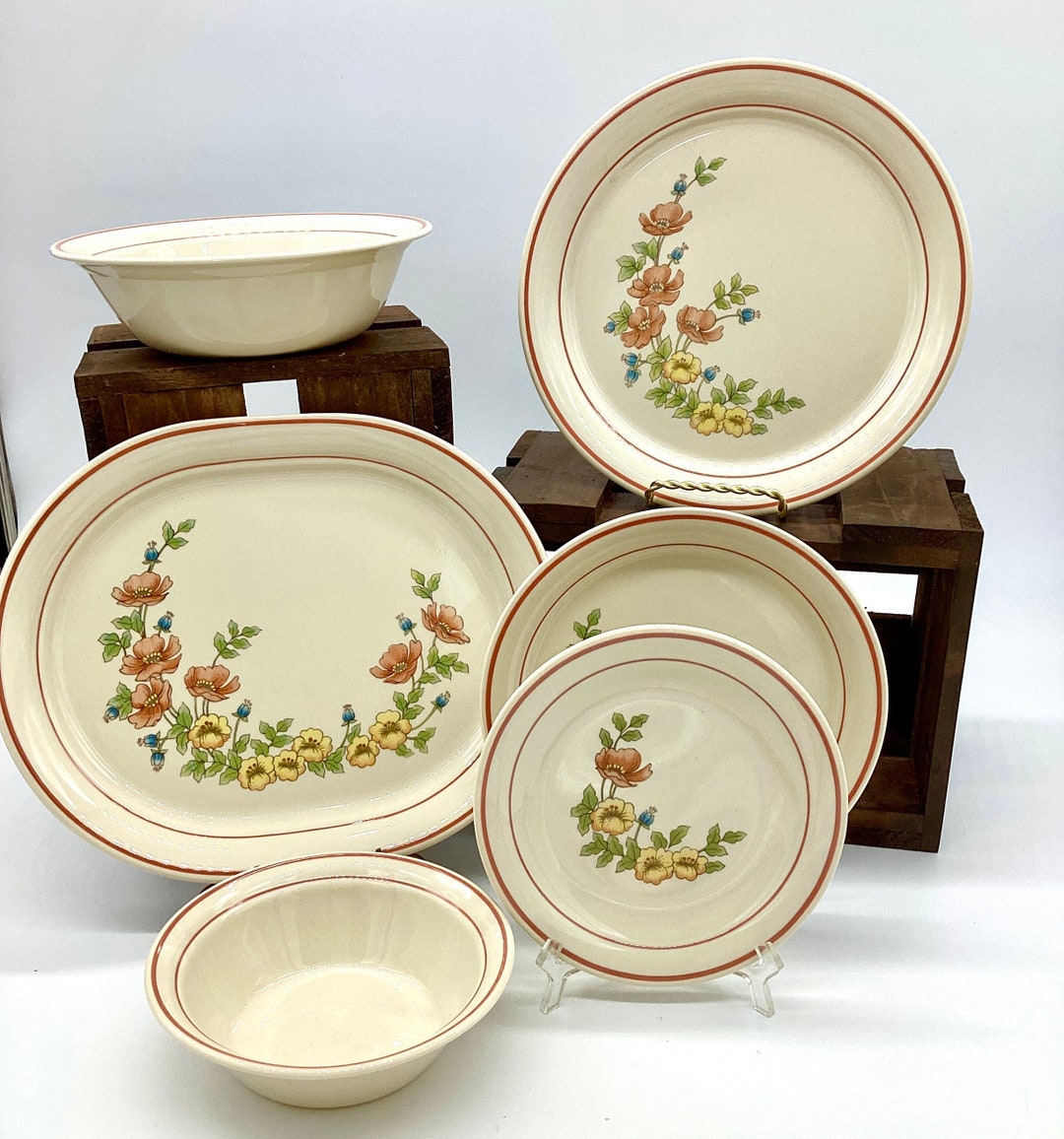 Royal Garden Cornerstone Dishes Corning Replacement Platter Dinner ...