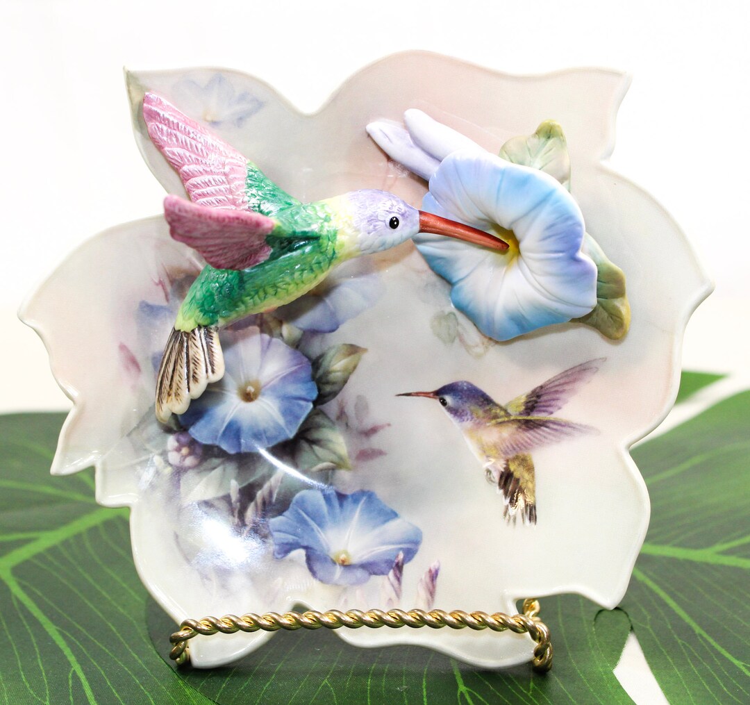Set of 4 Plates Hummingbirds 3D Plates by Lena Liu Bird Lovers ...