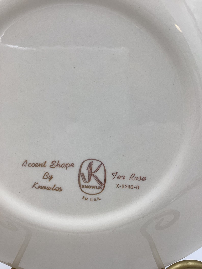 Tea Rose Edwin Knowles China, 7-piece Floral Place Setting (R8-10) - Etsy