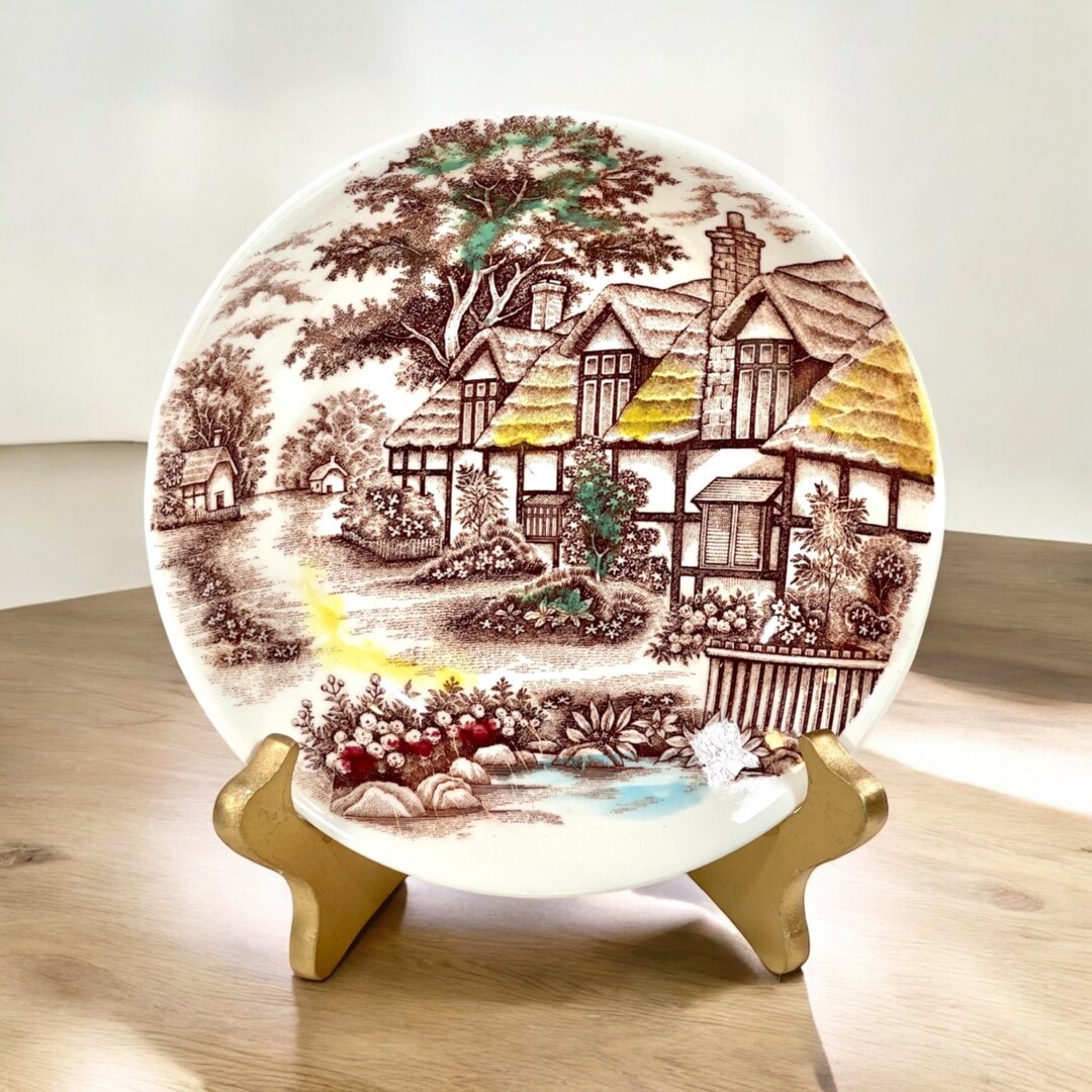 WW English Cottage Dinner Plate Cottage Dishes Display Plate Ceramic ...