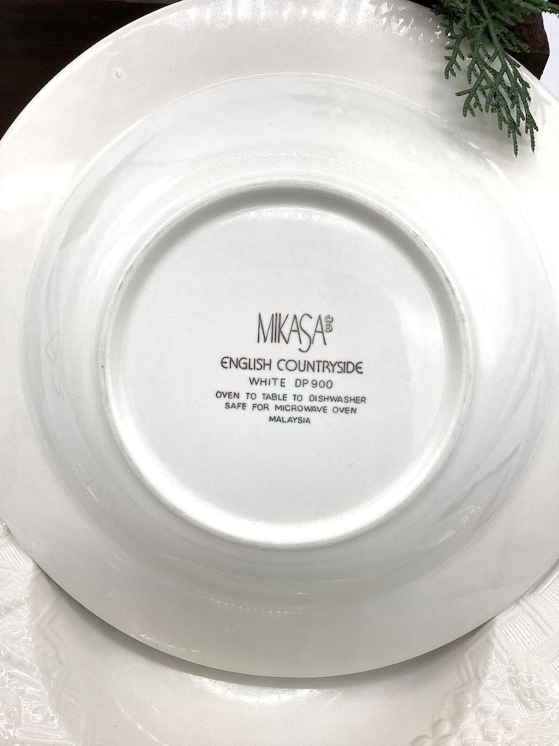 Mikasa English Countryside Soup Bowls, Set of 4, Embroidered Fruit Rim ...