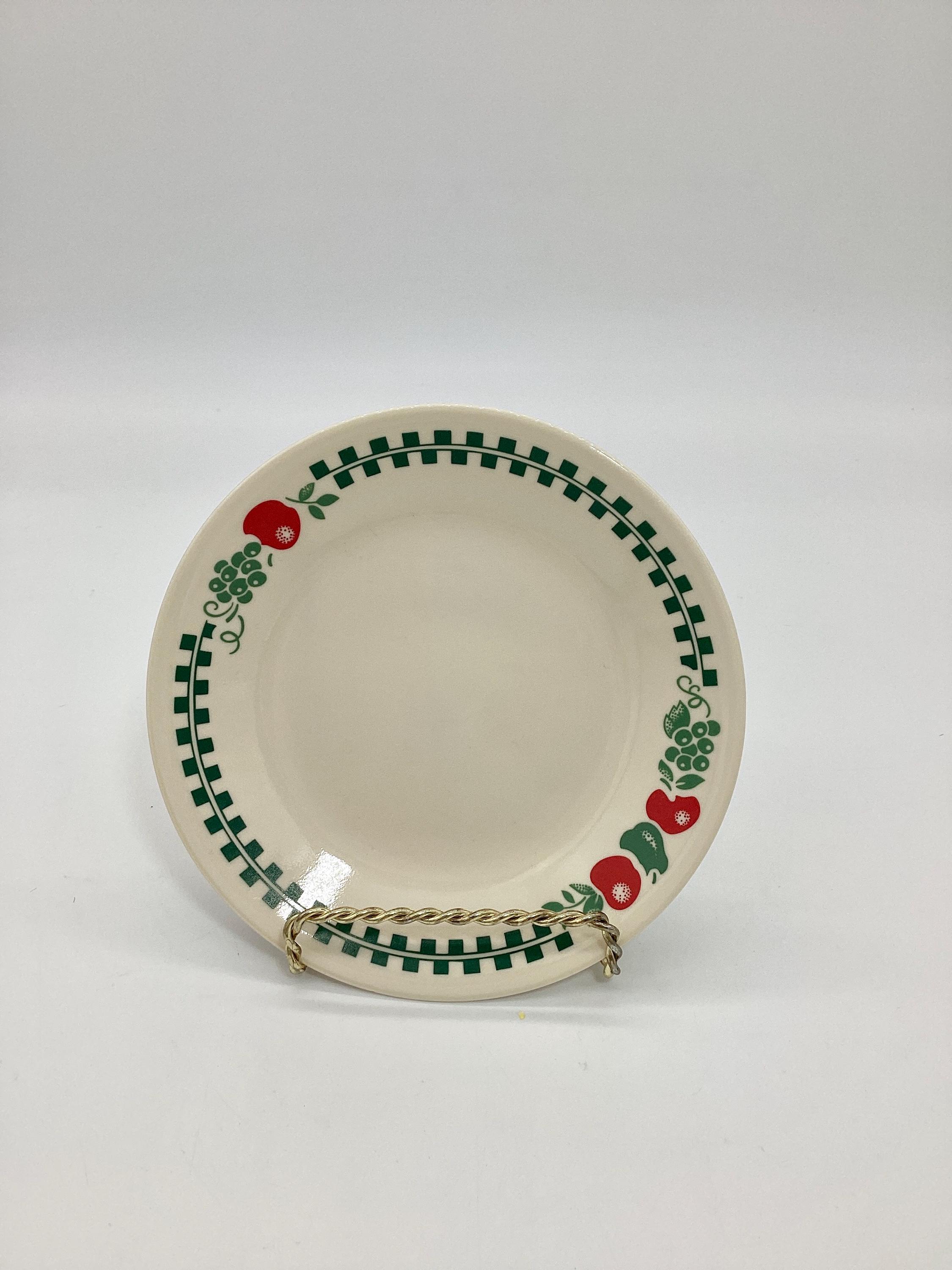 Vintage Corelle Farm Fresh Plate: Apple Checkered Rim Dinnerware (W.8 ...