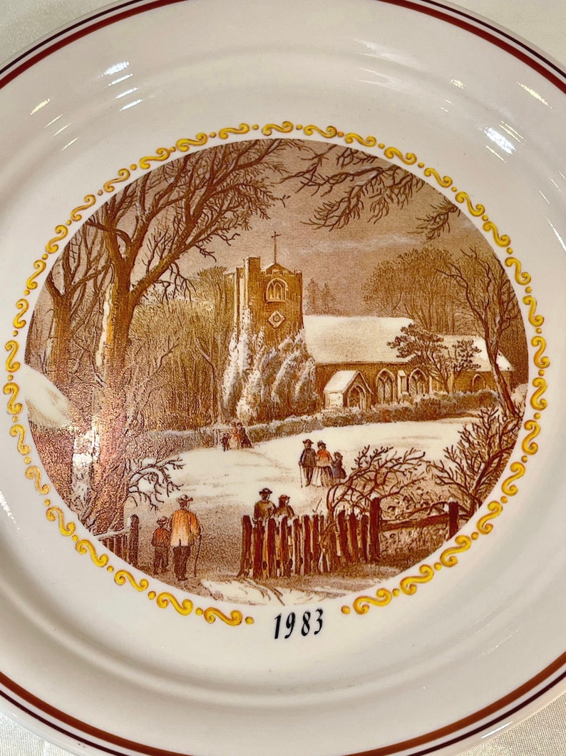 Corelle Christmas Plate, 1983 Vintage Winter Scene, 10 Inch (L.3) - Etsy