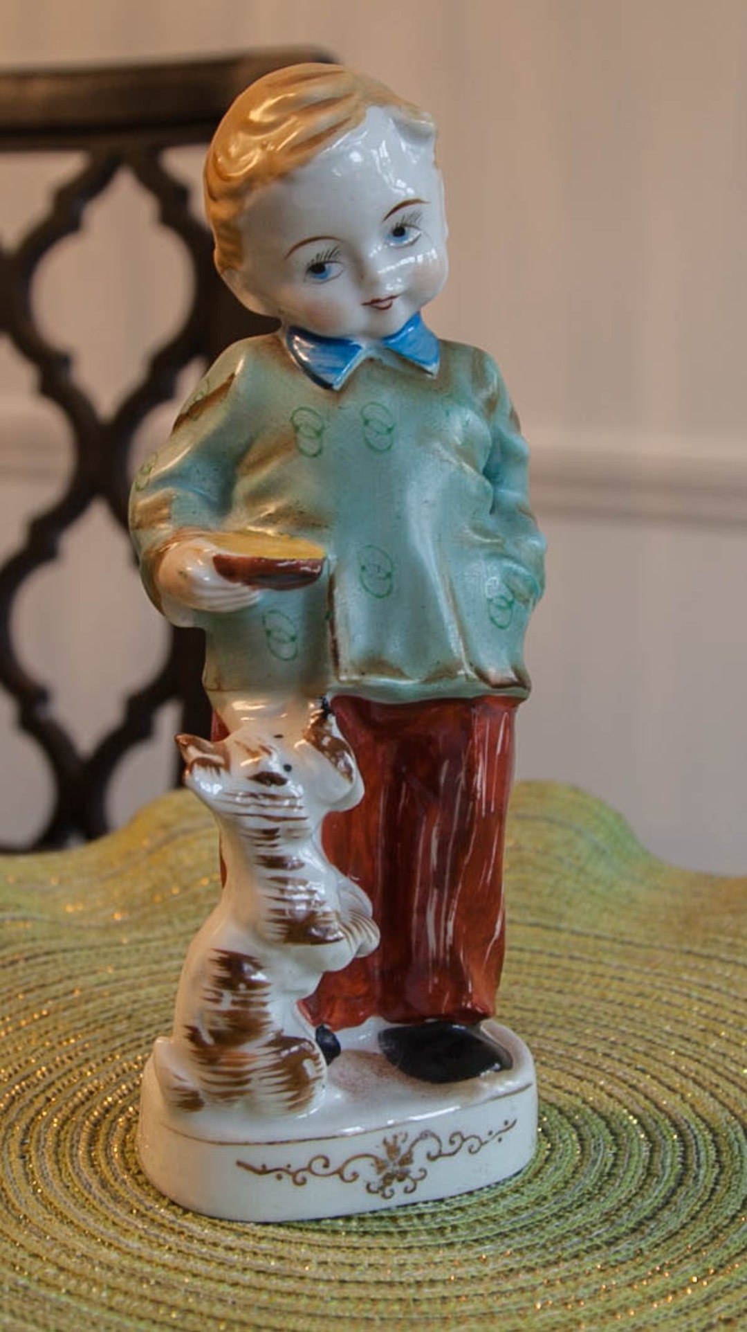 Vintage Made in Occupied Japan Boy Figurine Wth a Dog Very Cute - Etsy