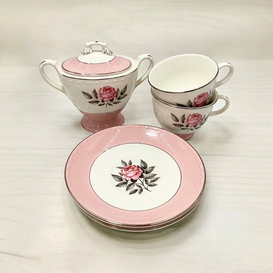 Alliance Ohio Pink Rose Teacup With Saucer Cunningham Pickett Teacup ...